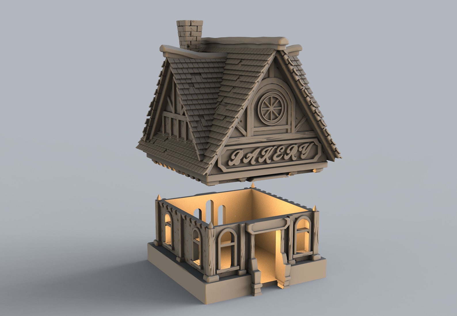 Tabletop RPG Terrain - Medieval City House - Dungeons and Dragons ...
