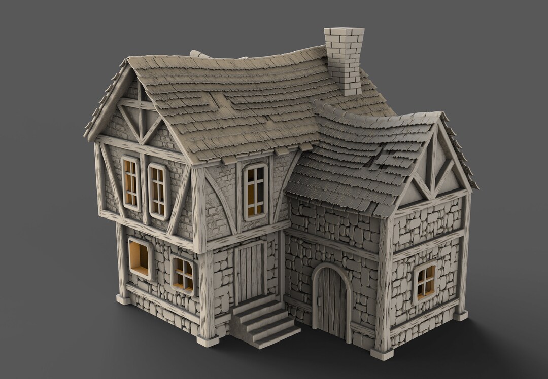 Tabletop RPG Terrain - Medieval Country Farmhouse - Dungeons and ...