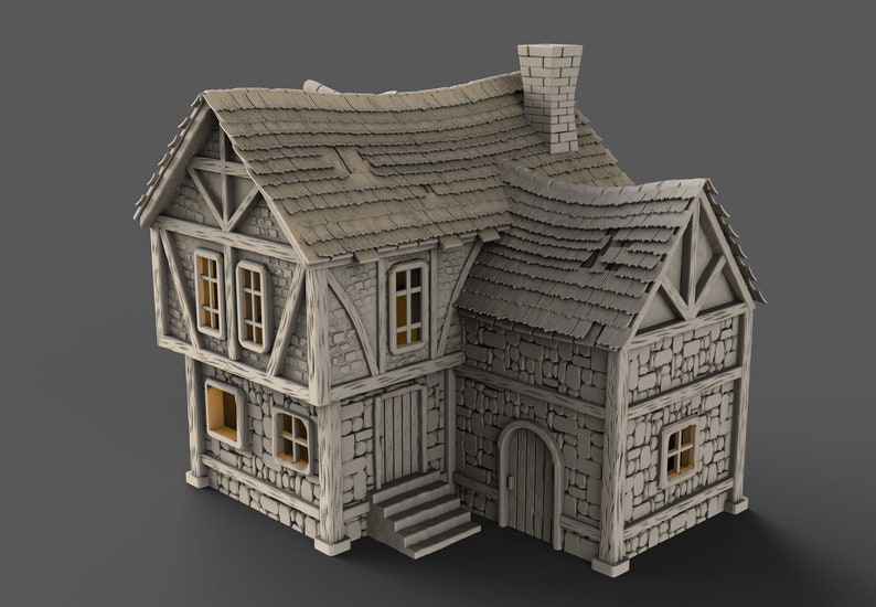 Tabletop RPG Terrain - Medieval Country Farmhouse - Dungeons and ...