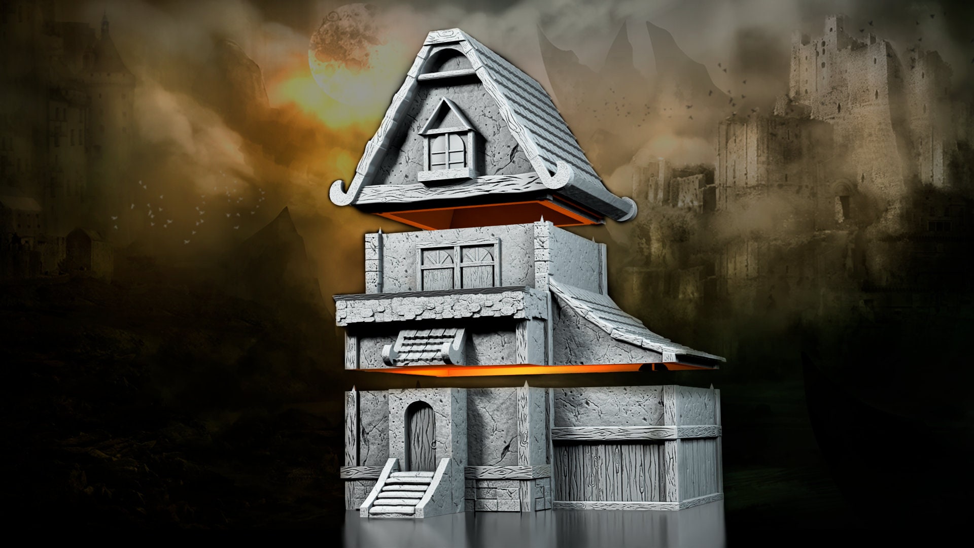 Tabletop RPG Terrain Medieval Town House Dungeons and - Etsy
