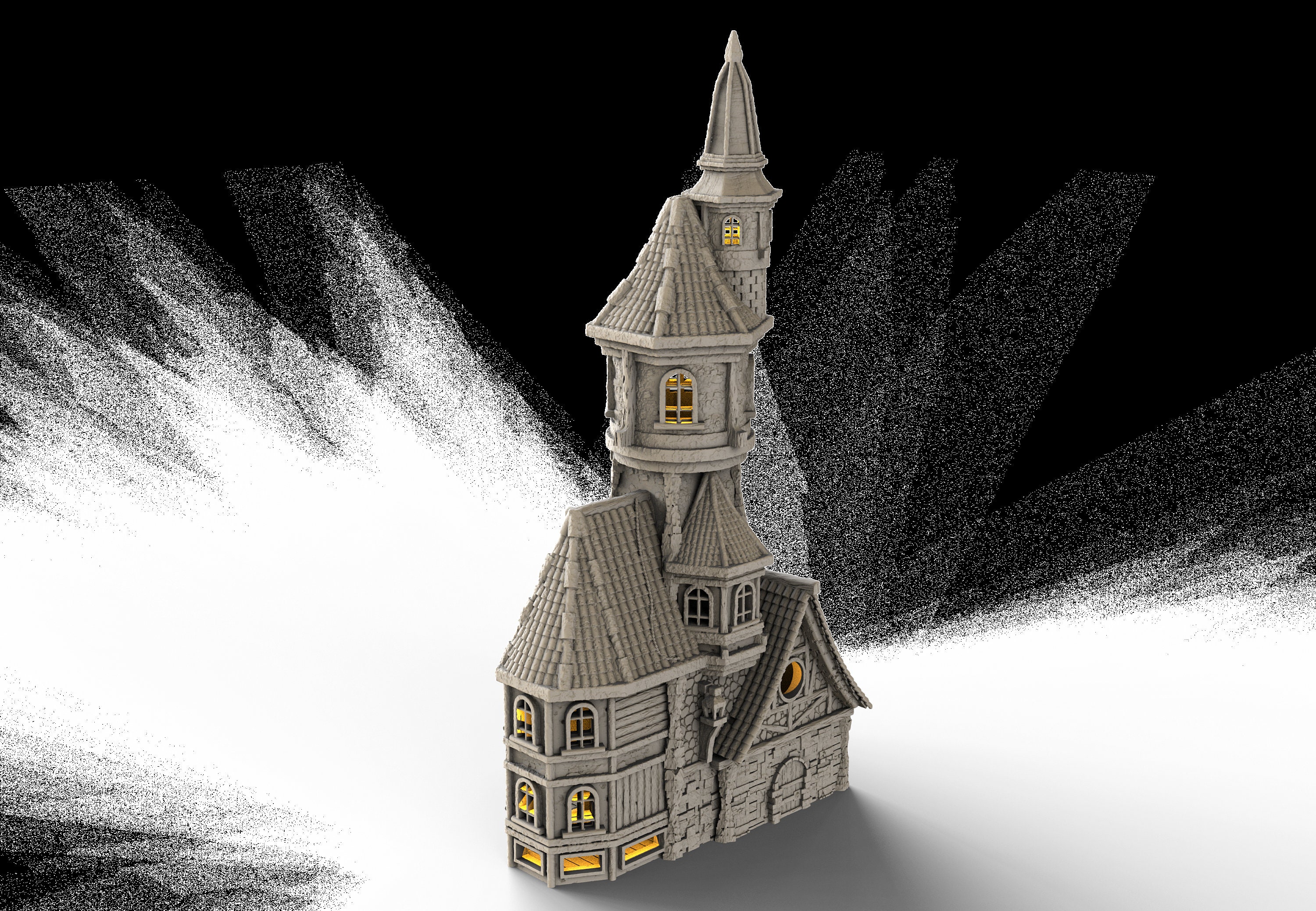 Tabletop RPG Terrain - Medieval Towering Inn - Dungeons and Dragons ...