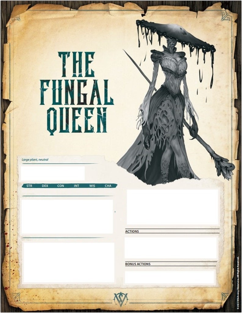 Dungeons & Dragons 5e Monster Stat Blocks Pack of 8 - Etsy