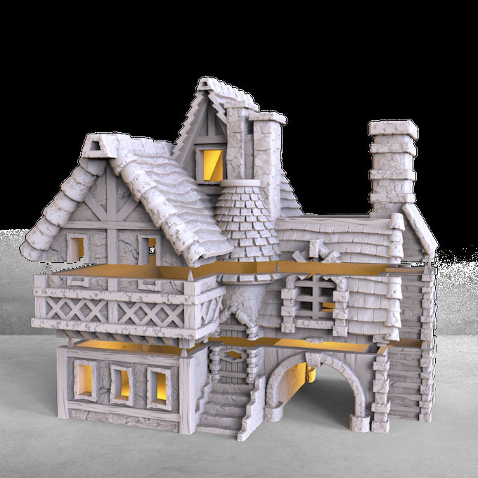 Tabletop RPG Terrain - Middle Ages Townhouse - Dungeons and Dragons ...