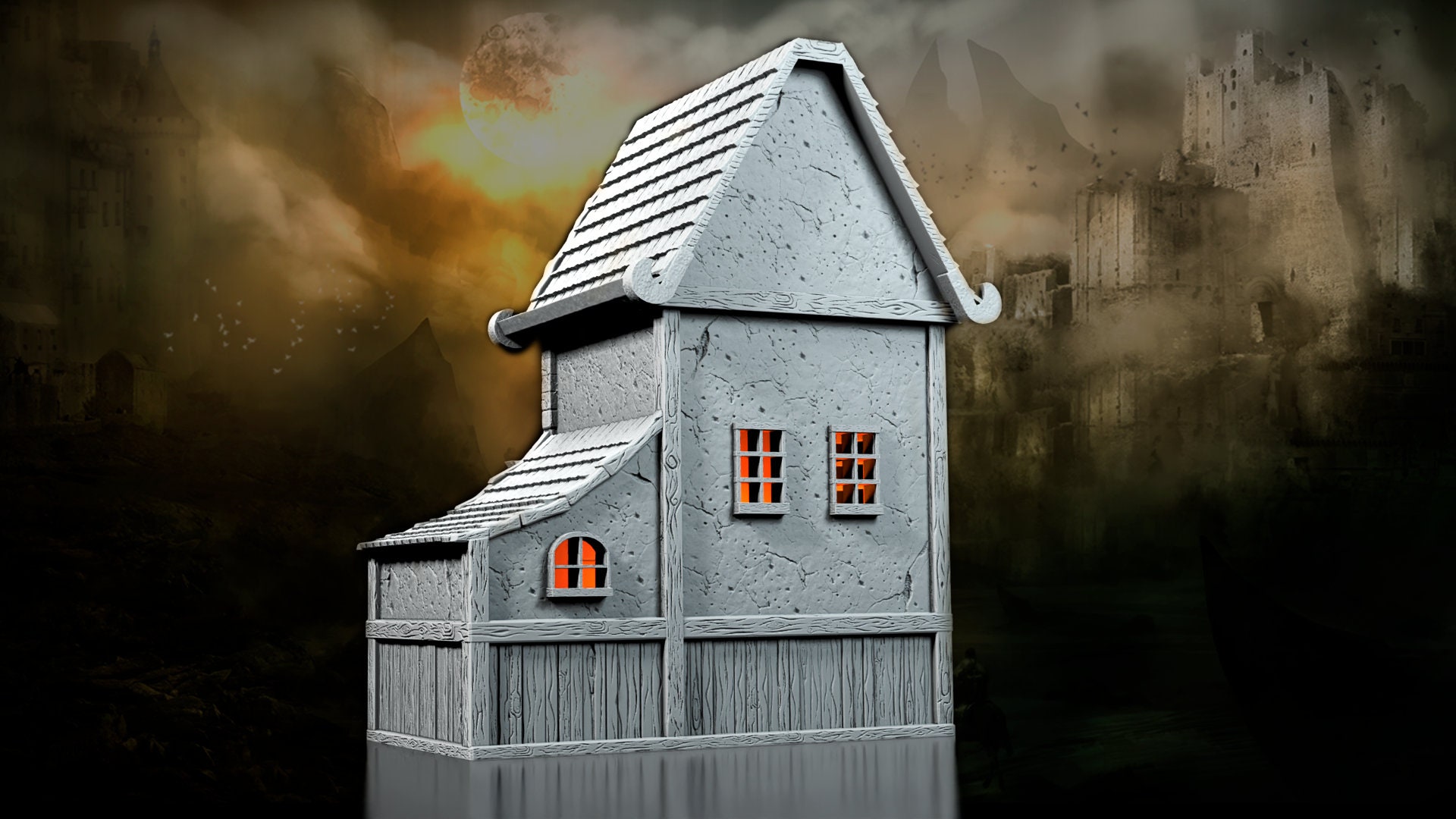 Tabletop RPG Terrain Medieval Town House Dungeons and - Etsy