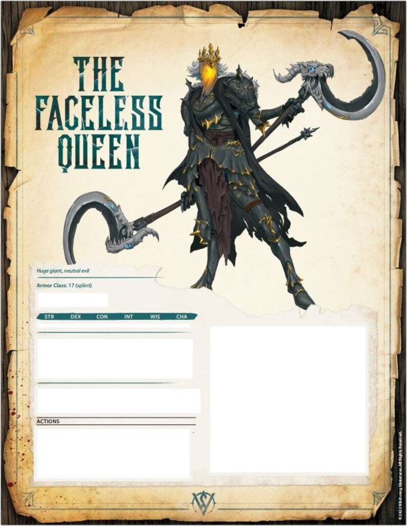 Dungeons & Dragons 5e Monster Stat Blocks Pack of 8 - Etsy