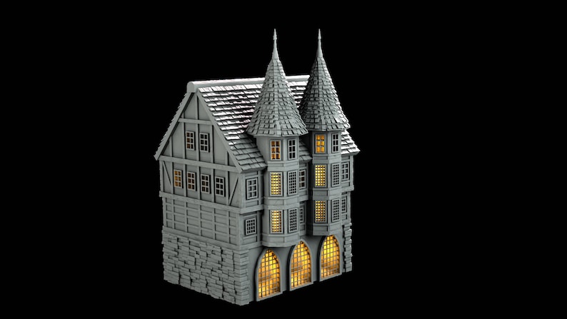 Tabletop RPG Terrain - Town House - Manor - Dungeons and Dragons - Pathfinder - Digital STL - Etsy