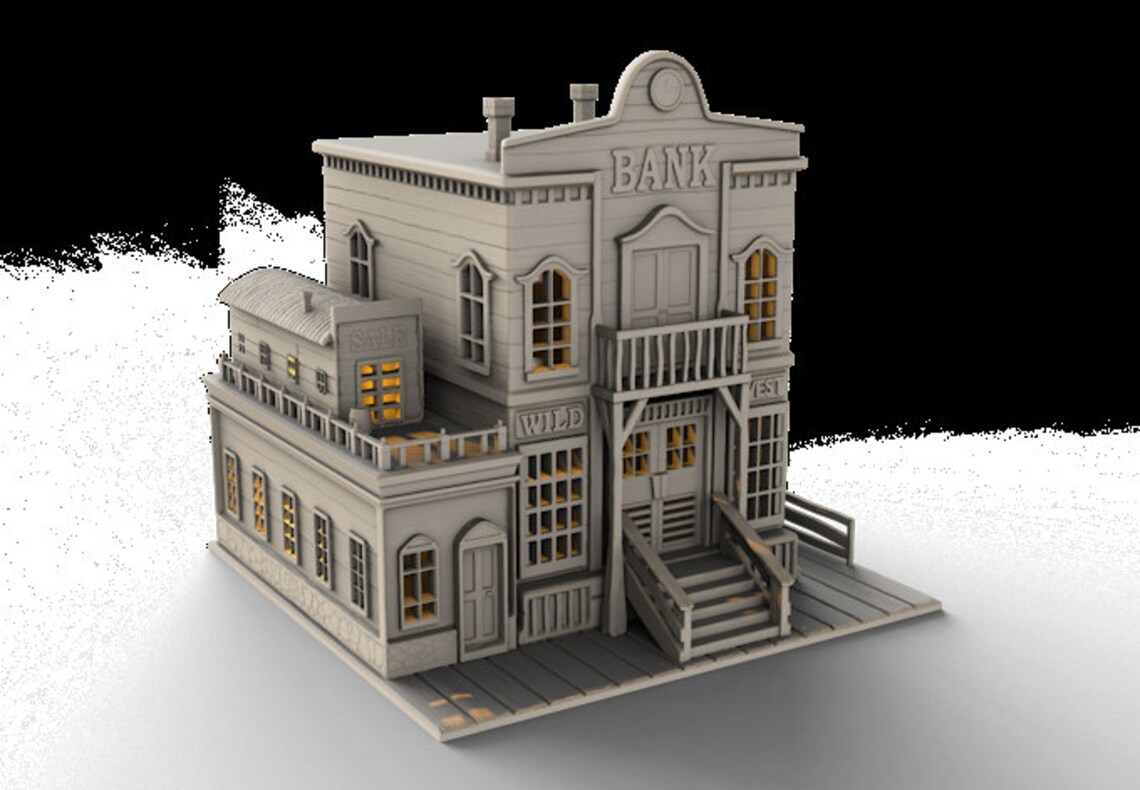 Tabletop RPG Terrain - Wild West Bank - Dungeons and Dragons ...