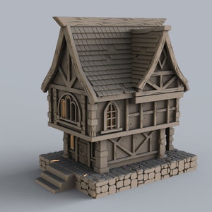 Tabletop RPG Terrain - Medieval City House - Dungeons and Dragons ...