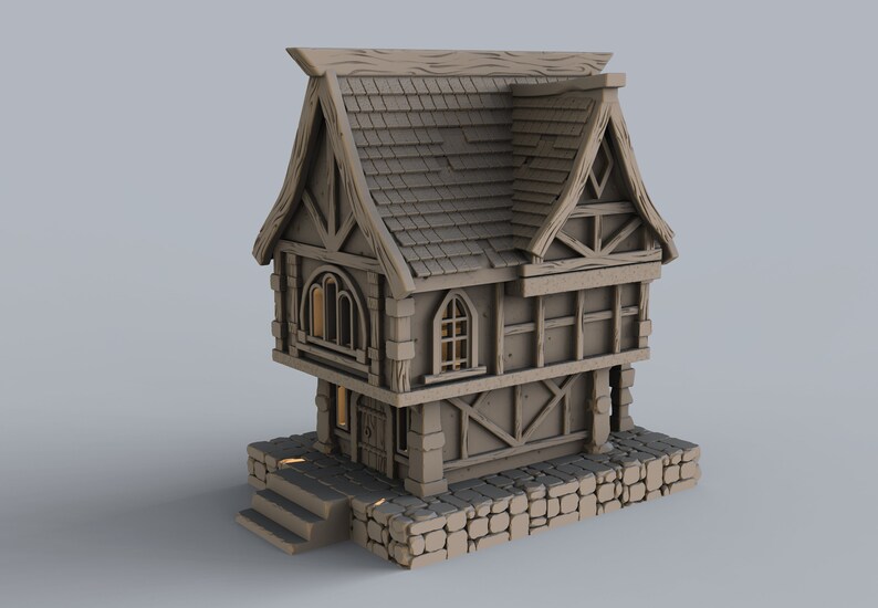 Tabletop RPG Terrain - Medieval City House - Dungeons and Dragons ...
