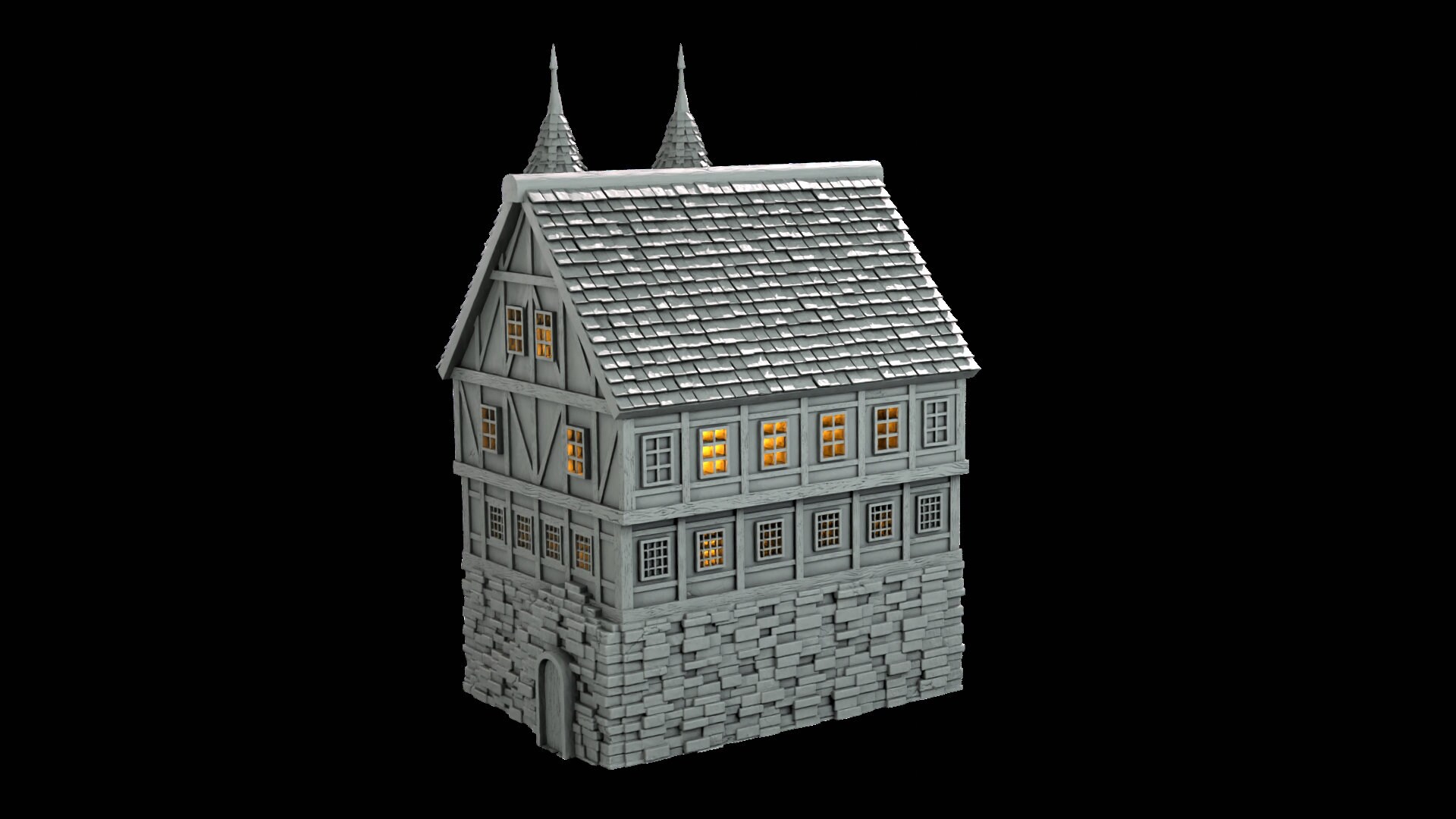Tabletop RPG Terrain Town House Manor Dungeons and Dragons Pathfinder Digital STL - Etsy