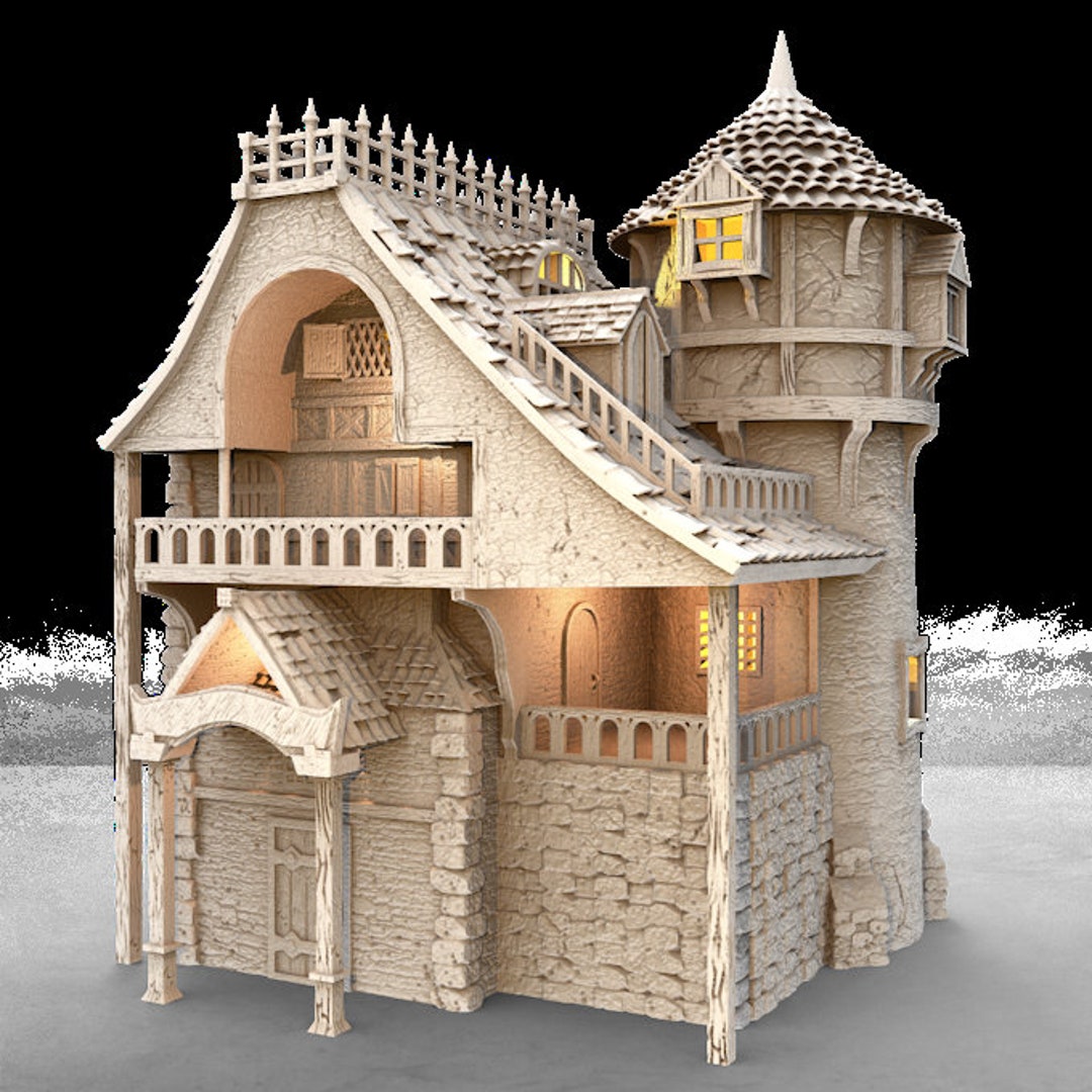 Tabletop RPG Terrain - City Guild Manor - Dungeons and Dragons ...