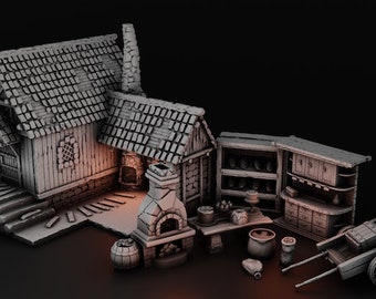 Tabletop RPG Terrain Wild West Train Station Dungeons and Dragons ...