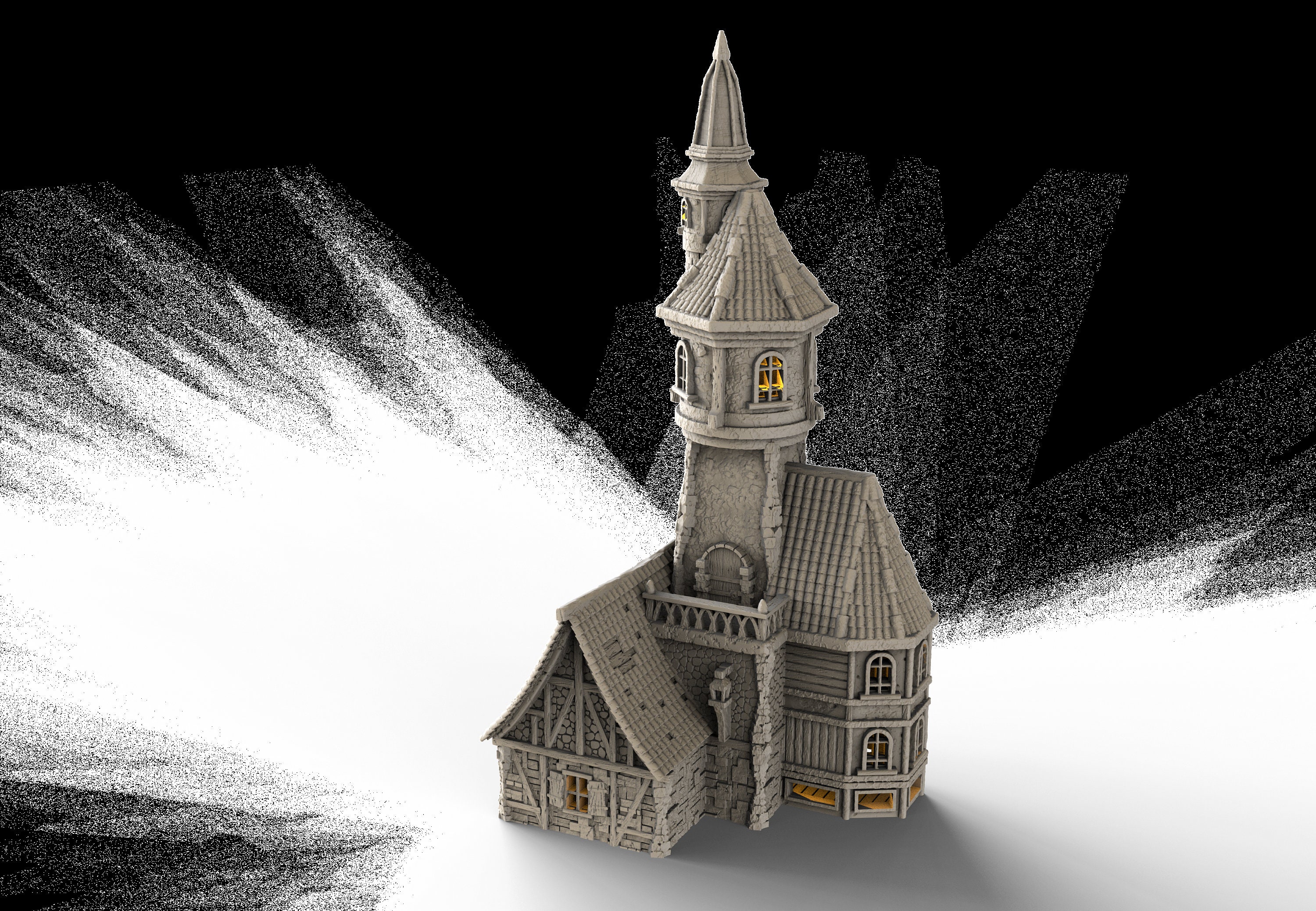 Tabletop RPG Terrain - Medieval Towering Inn - Dungeons and Dragons ...