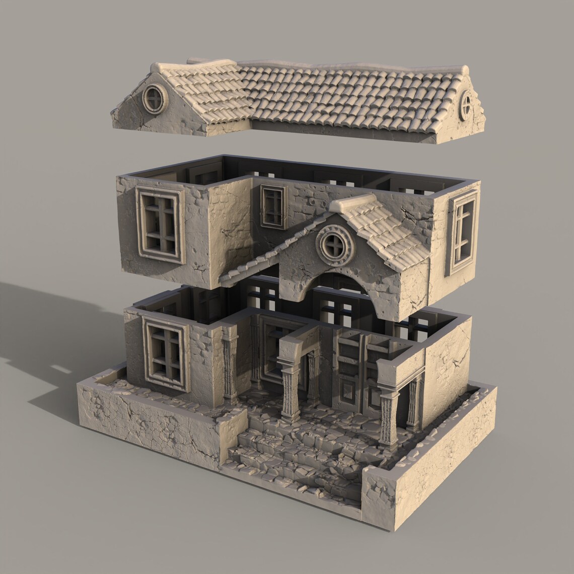 Tabletop RPG Terrain - Spanish Dwelling - Dungeons and Dragons ...