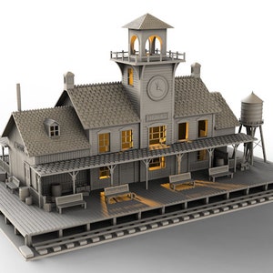 Tabletop RPG Terrain - Wild West Train Station - Dungeons and Dragons ...