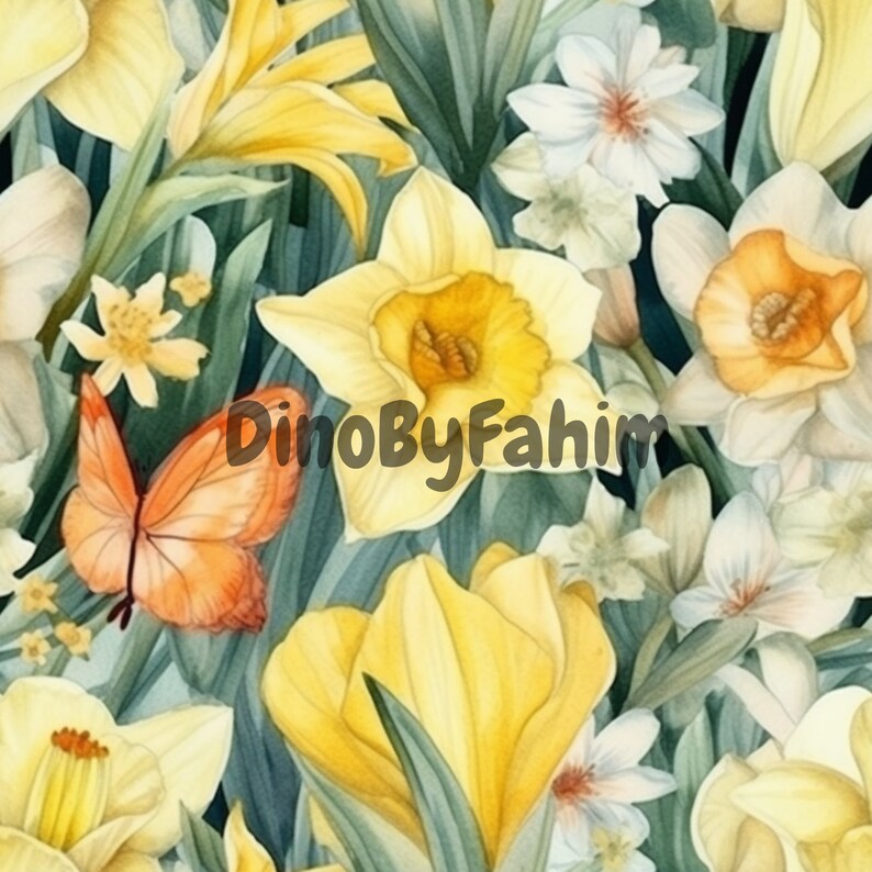 Daffodil and Tulip Printable Paper Pack for Spring Crafts - Etsy