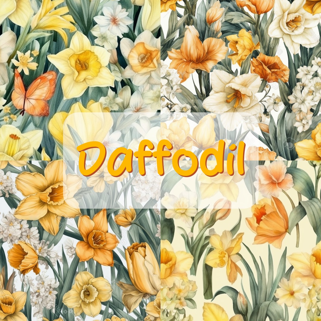 Daffodil and Tulip Printable Paper Pack for Spring Crafts - Etsy