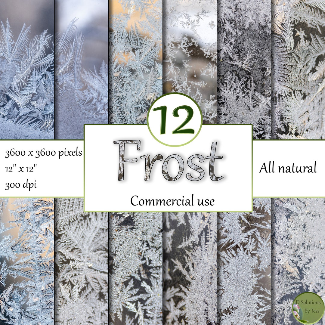 12 Natural Frost Texture Digital Papers to Use as Papers or as ...