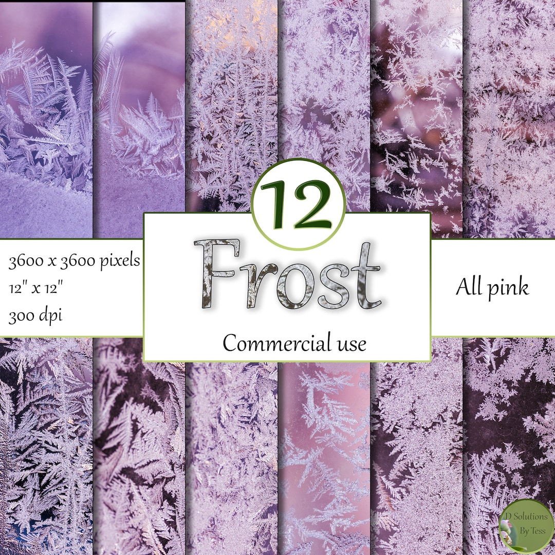 12 Pink Frost Texture Digital Papers. These Are High Resolution Images ...