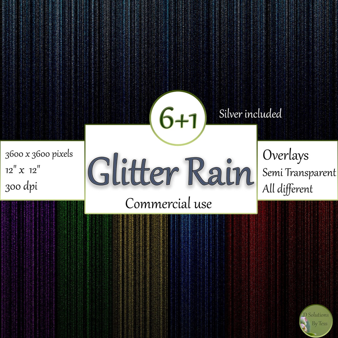 61 Digital Glitter Rain Overlays for Photography, They Are All ...
