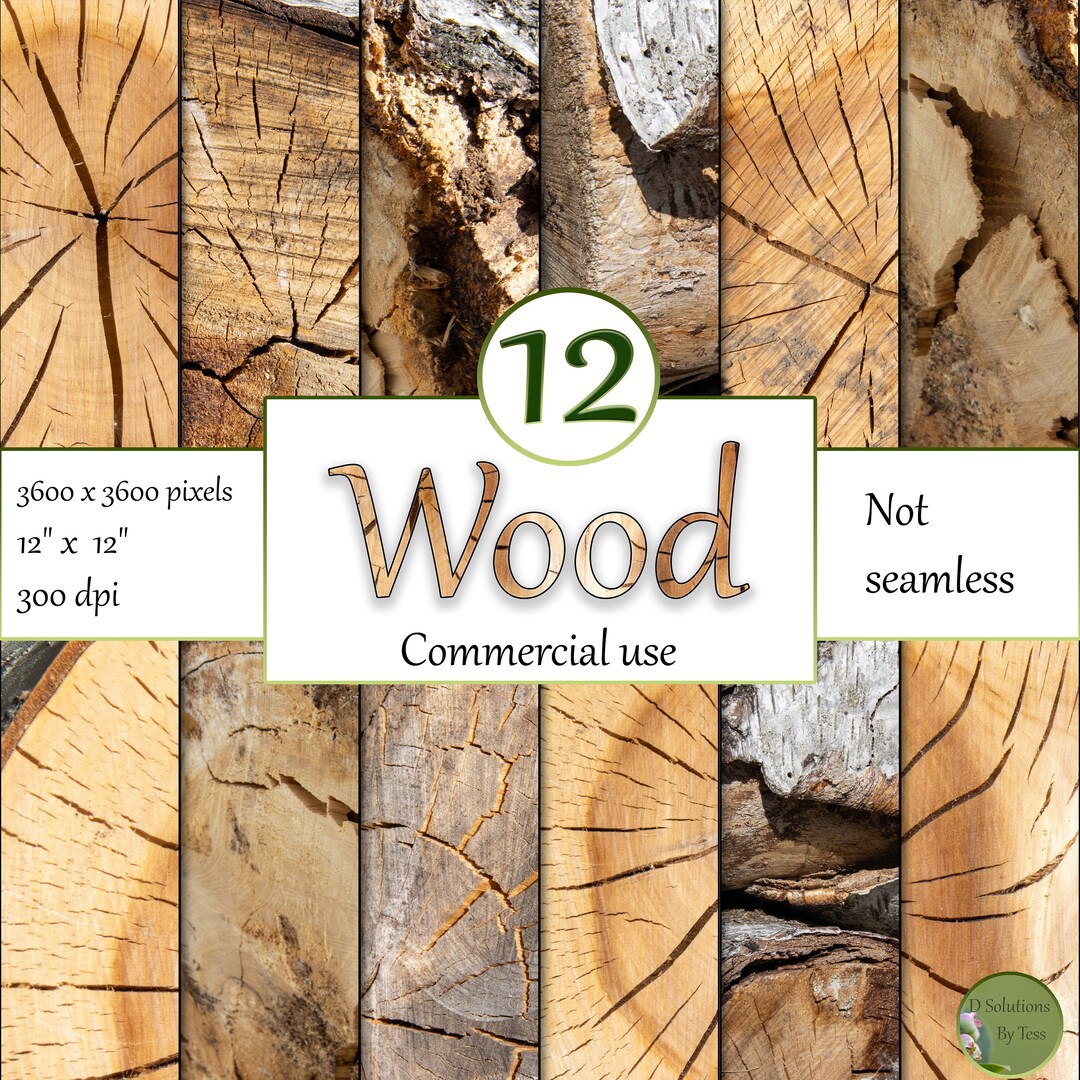 12 Wood Texture Digital Papers to Be Used in Your Creative Designs. All ...