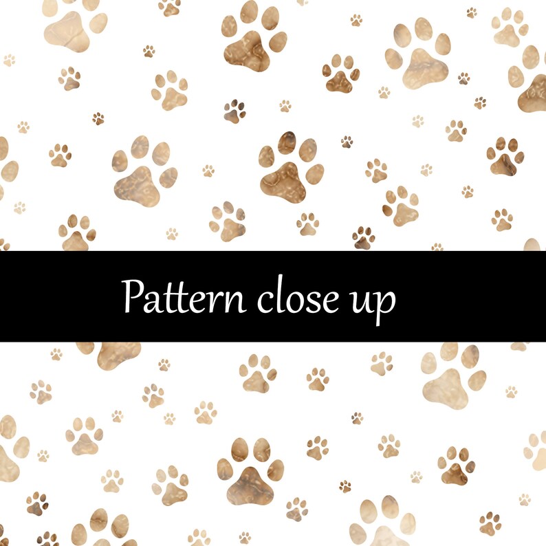 32 Seamless Paw Print and Glass Digital Papers. Easy to Use High ...