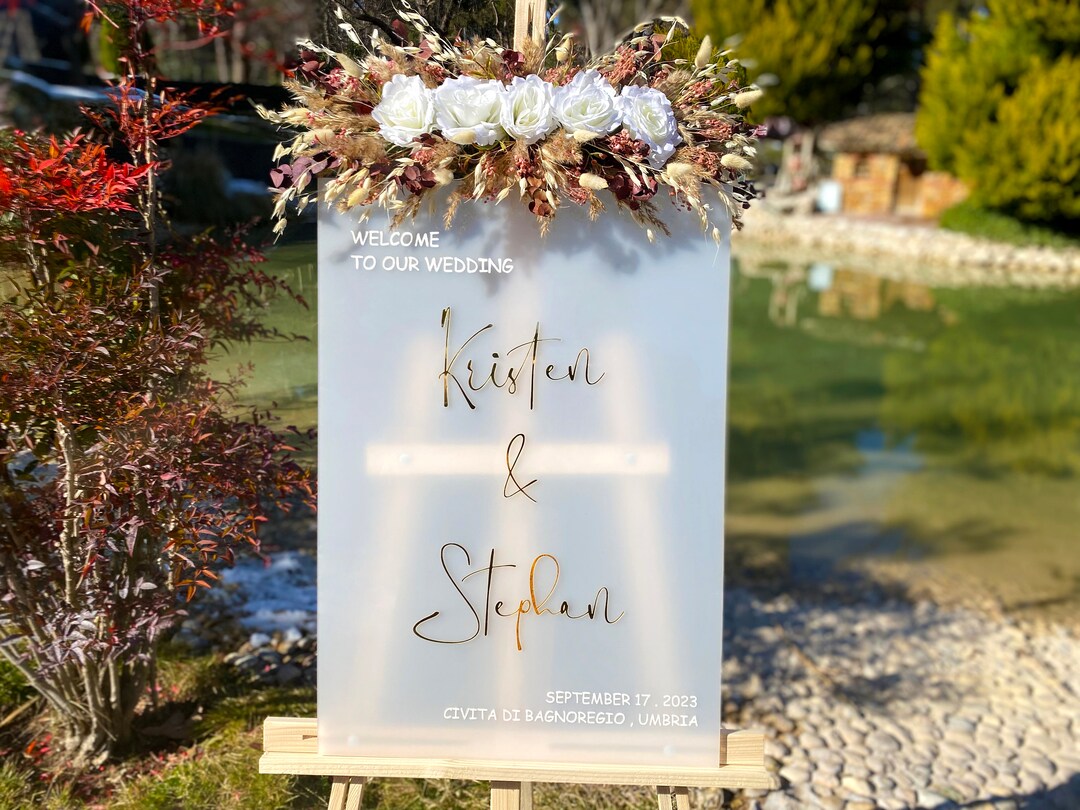 Frosted Acrylic Sign,wedding Entrance Sign,custom Acrylic Sign,wedding ...