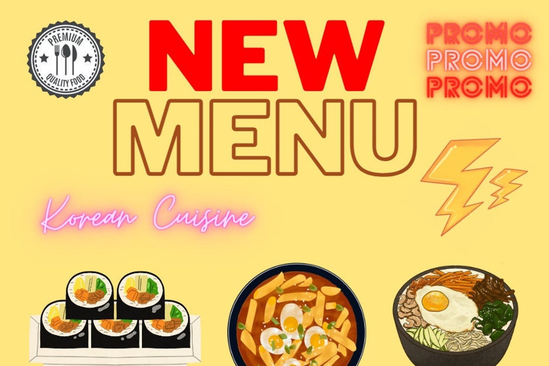 NEW MENU TEMPLATE - Etsy