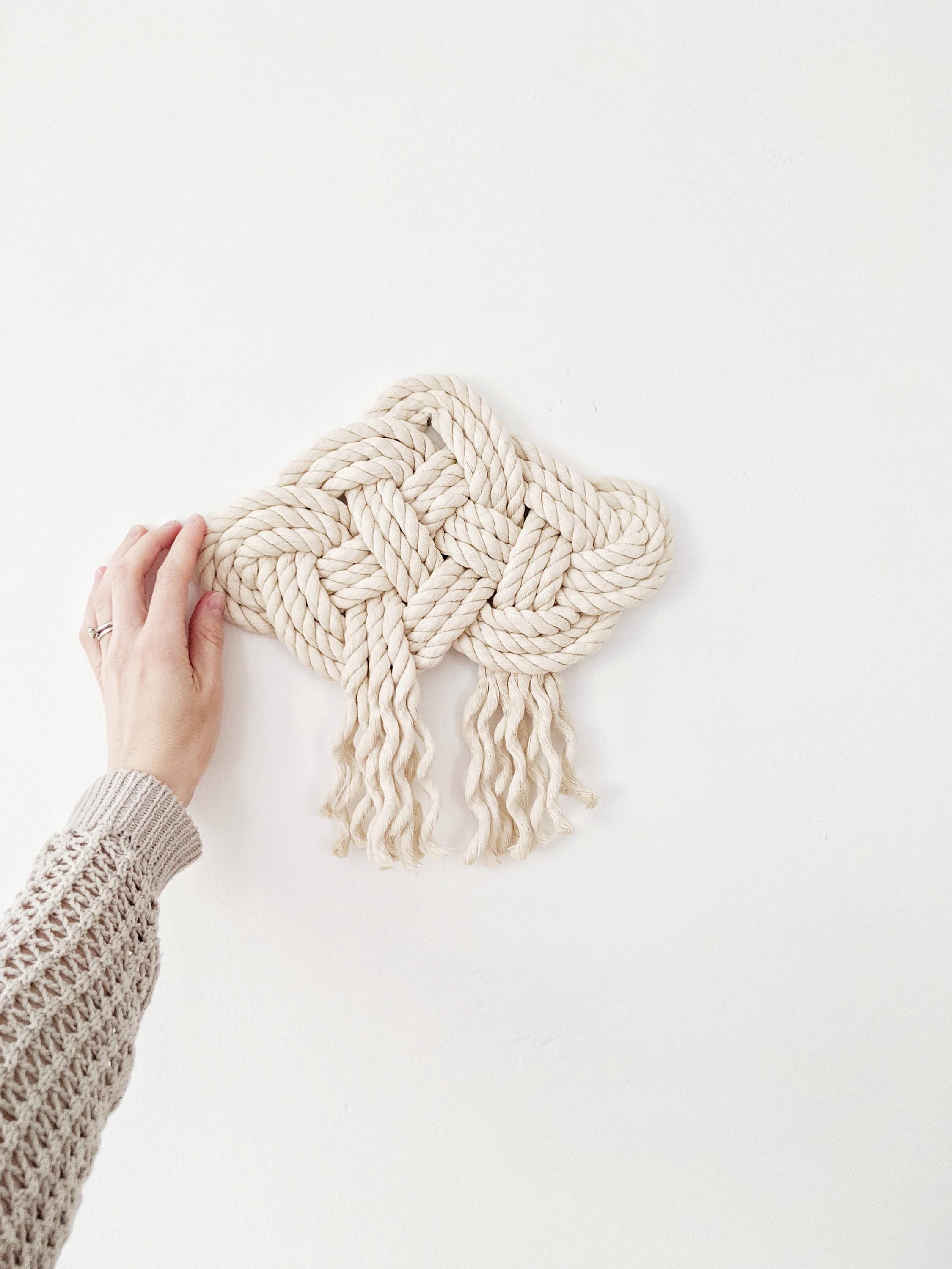 Medium Rope Cloud for Children's Room Large Macrame Art Fiber Art ...