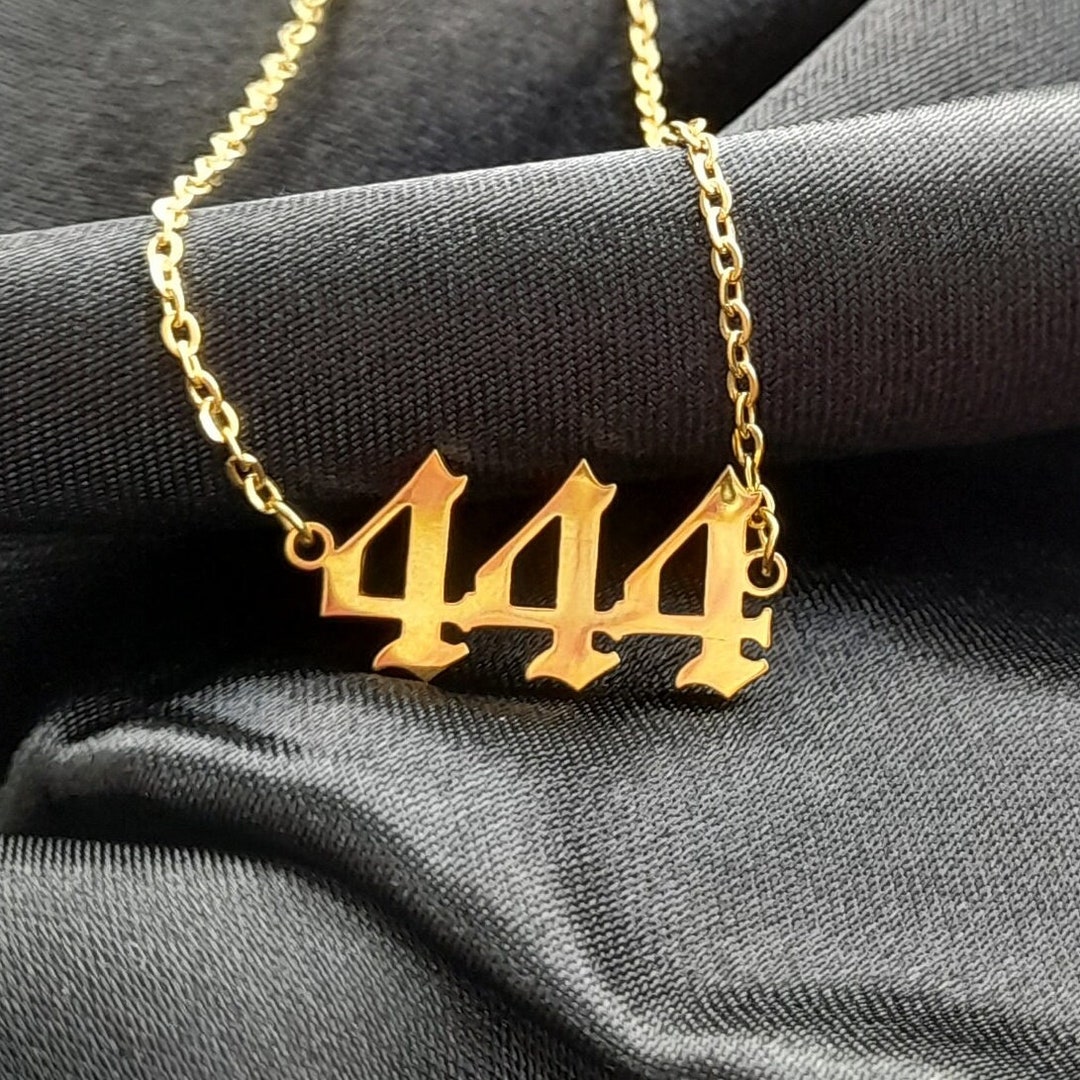 Angel Numbers 444 Bracelet or Anklet 14c Gold Plated, Numerology ...