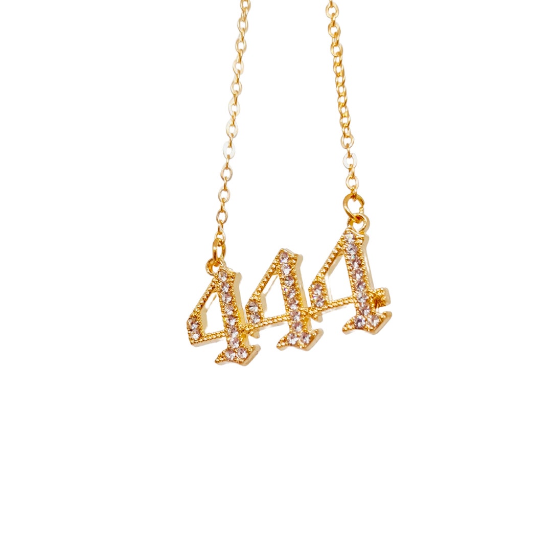 Numerology 444 Necklace, Angel Numbers 444 Pendant, Unique Spiritual ...