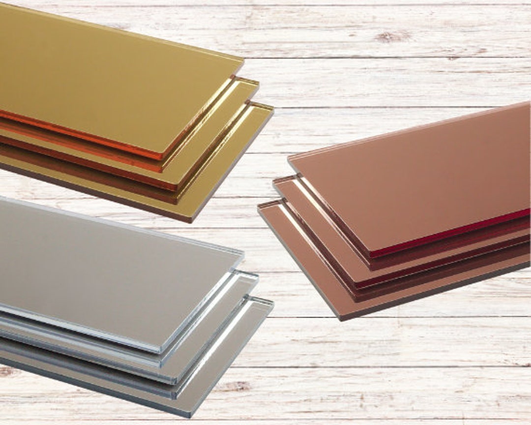 Acrylic Mirror Blanks Gold Silver Rose Gold Safety Mirror Plaskolite ...