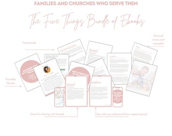 Five Things: A Tiny Handbook for Foster/adoptive Families and - Etsy