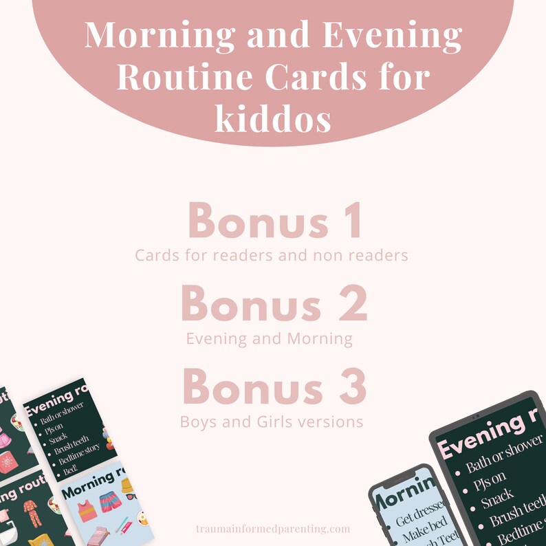 Morning and Evening Routine Cards for Kiddos - Etsy