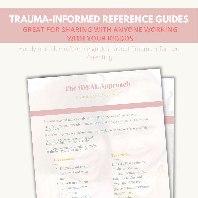 Trauma-informed Parenting Reference Guides - Etsy