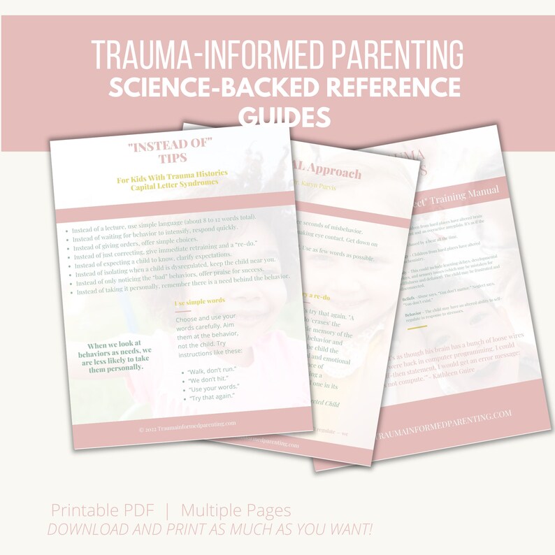 Trauma-informed Parenting Reference Guides - Etsy