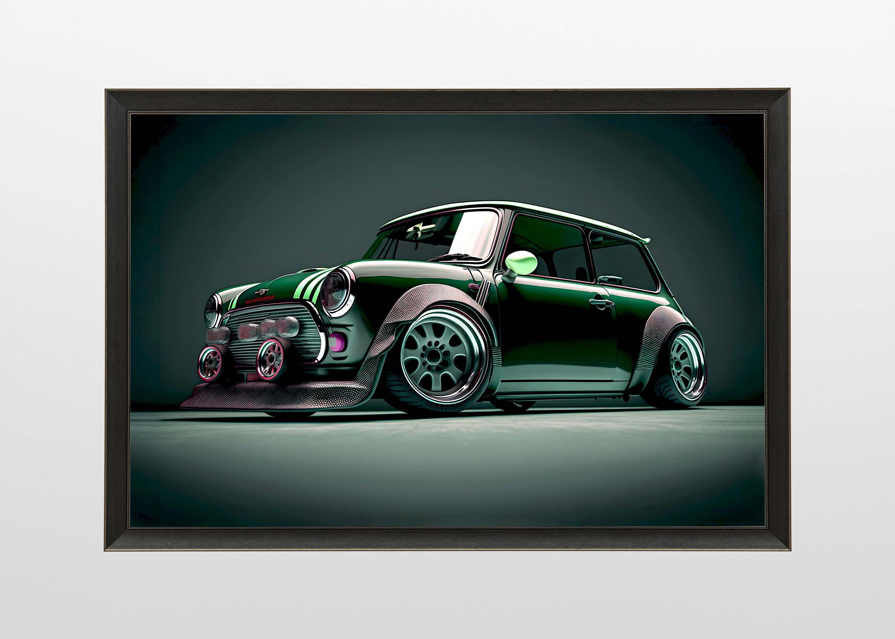 Racing Green Mini Cooper, Digital Wall Art, Printable Wall Art, Modern ...