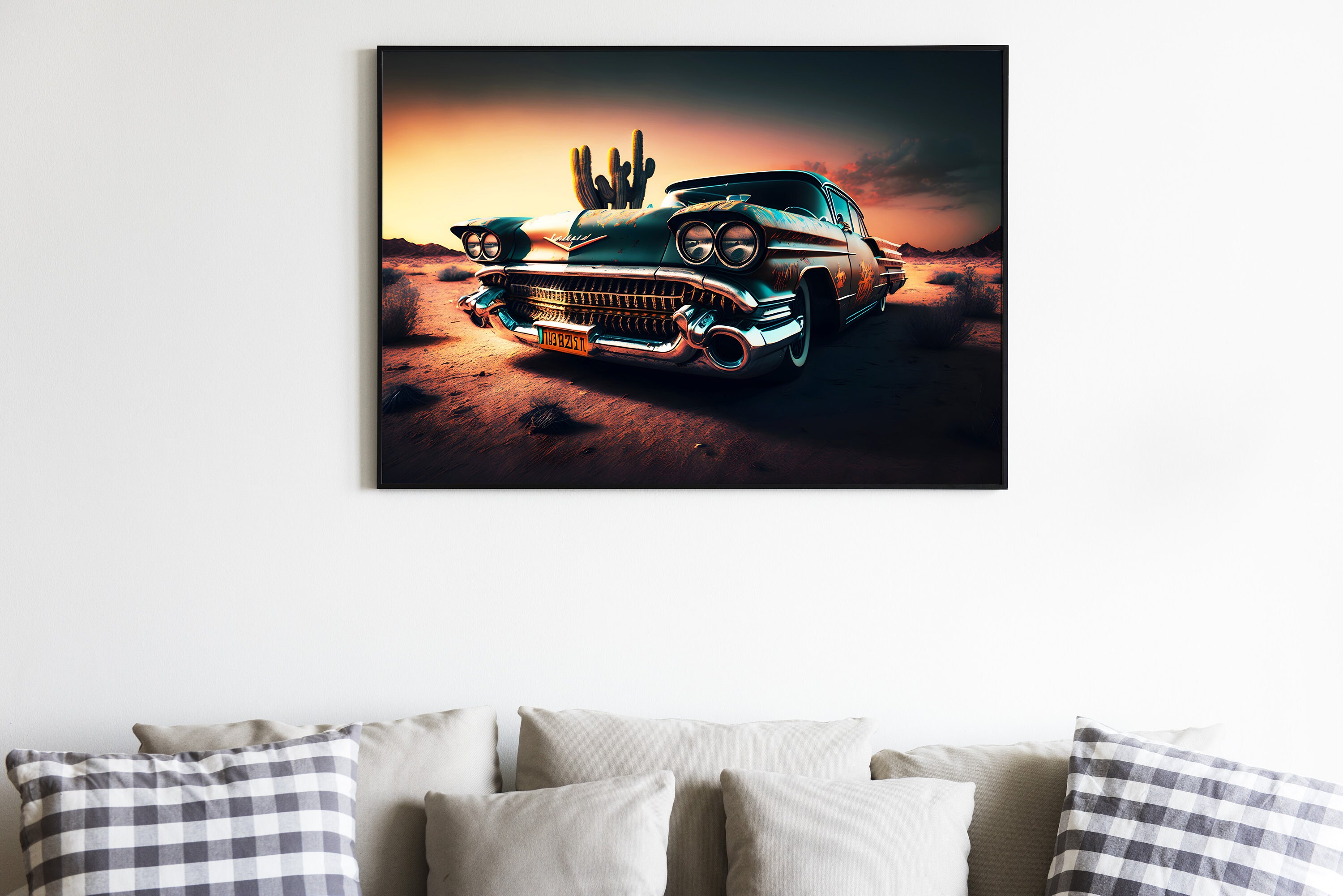 Cadillac Car Digital Wall Art Print, Printable Wall Art, Modern Digital ...