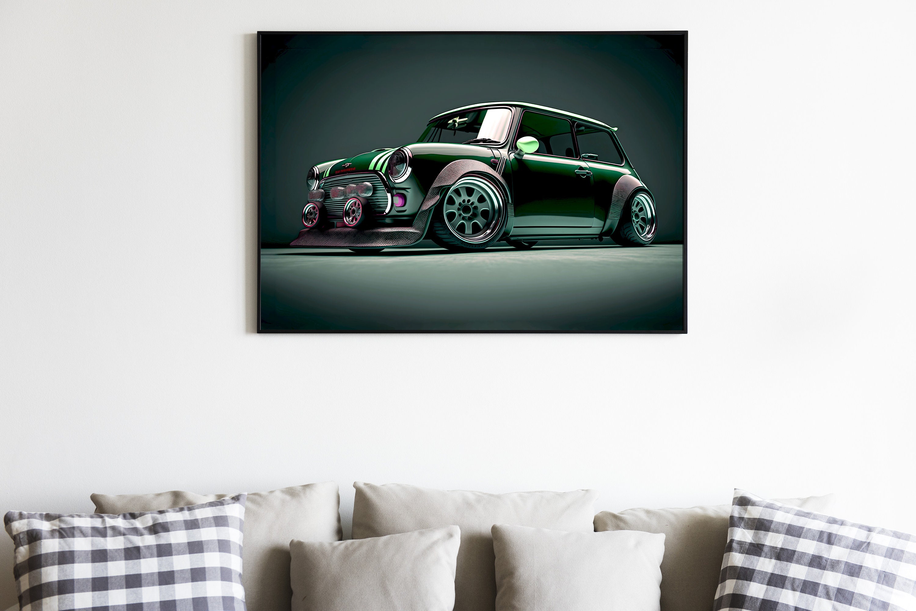 Racing Green Mini Cooper, Digital Wall Art, Printable Wall Art, Modern ...
