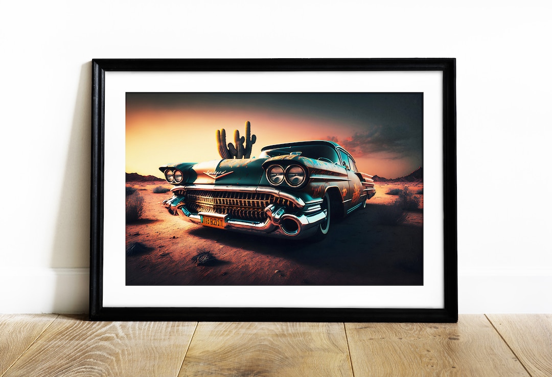 Cadillac Car Digital Wall Art Print, Printable Wall Art, Modern Digital ...