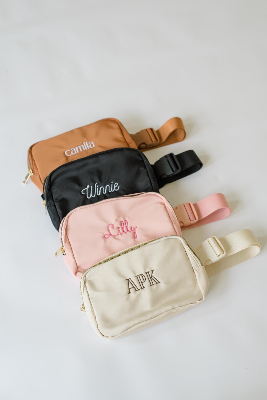 Personalized Embroidered Nylon Belt Bag | Embroidered Belt Bag | Custom ...