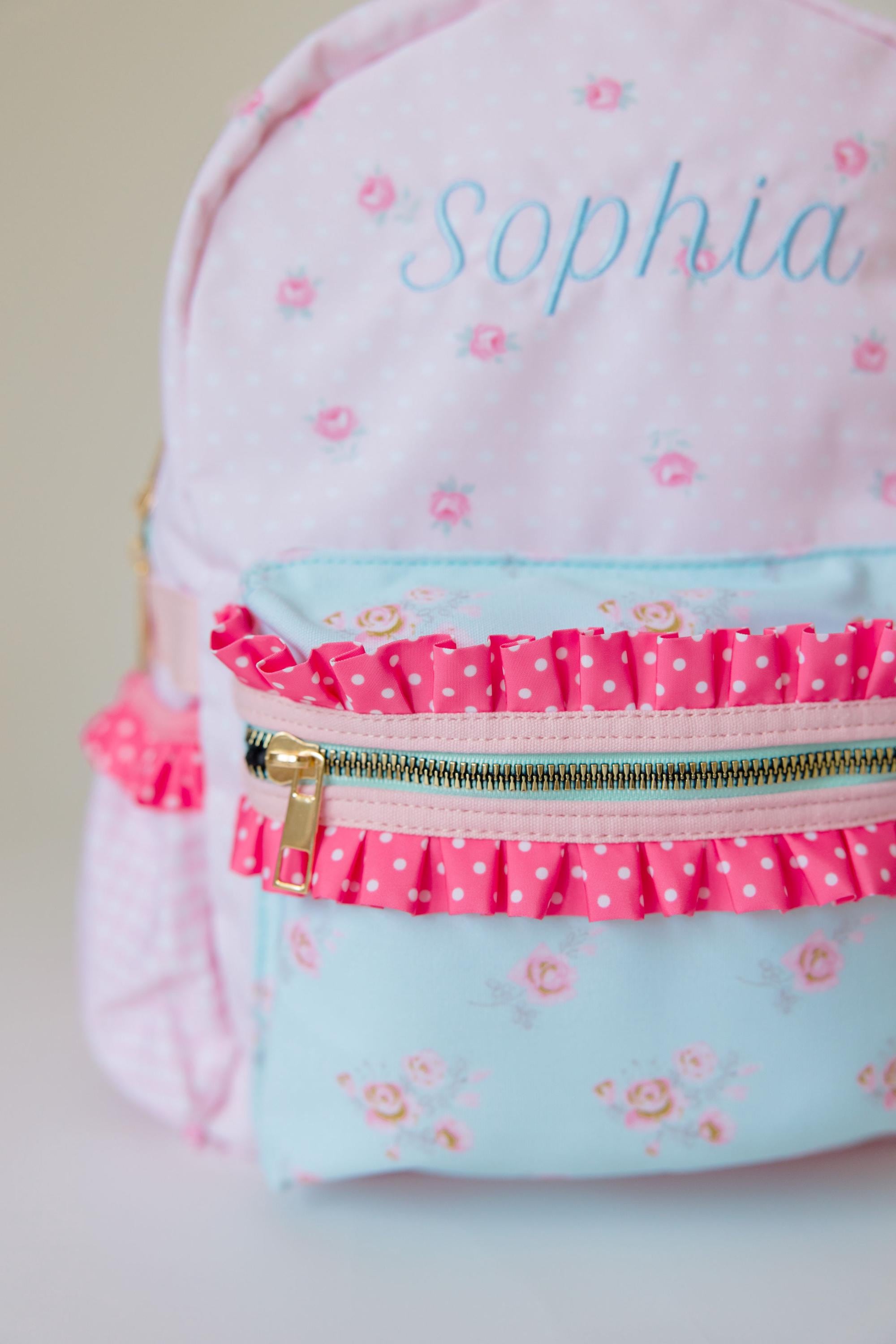 Personalized Toddler Girls Backpack | Embroidered Name Backpack | Pink ...