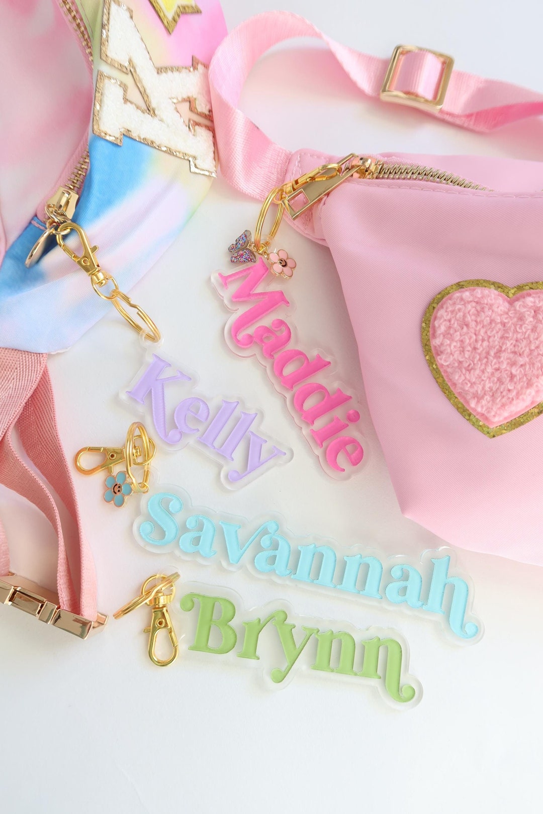 Custom Acrylic Name Keychain | Kids Name Keychain | Kids Personalized ...