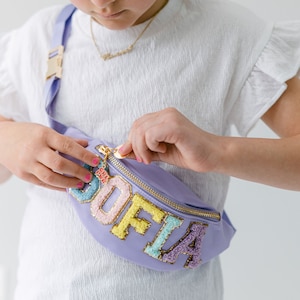 Personalized Kids Nylon Fanny Pack | Chenille Letter Patch Fanny Pack ...