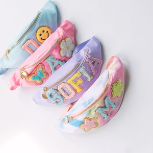 Personalized Kids Nylon Fanny Pack | Chenille Letter Patch Fanny Pack ...