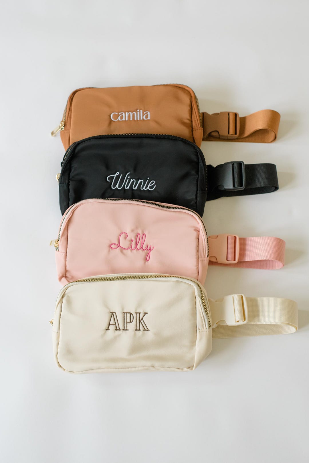 Personalized Embroidered Nylon Belt Bag | Embroidered Belt Bag | Custom ...