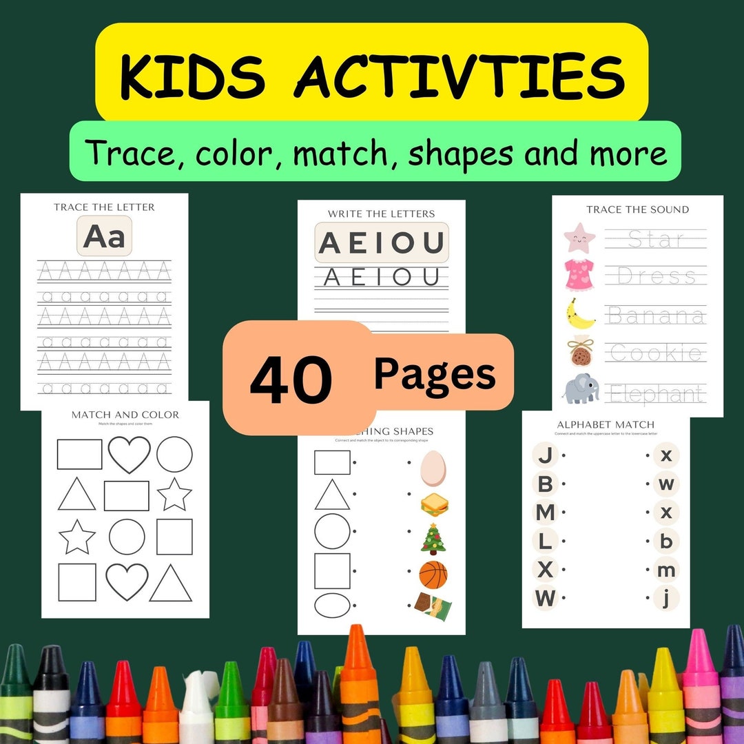 40 Printable Alphabet Tracing Activity Find the Letter Coloring Book ...