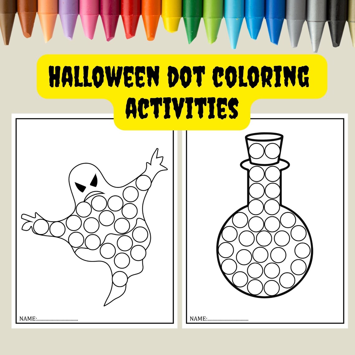 Halloween Activities Dot Marker Dot Sticker Coloring Halloween ...