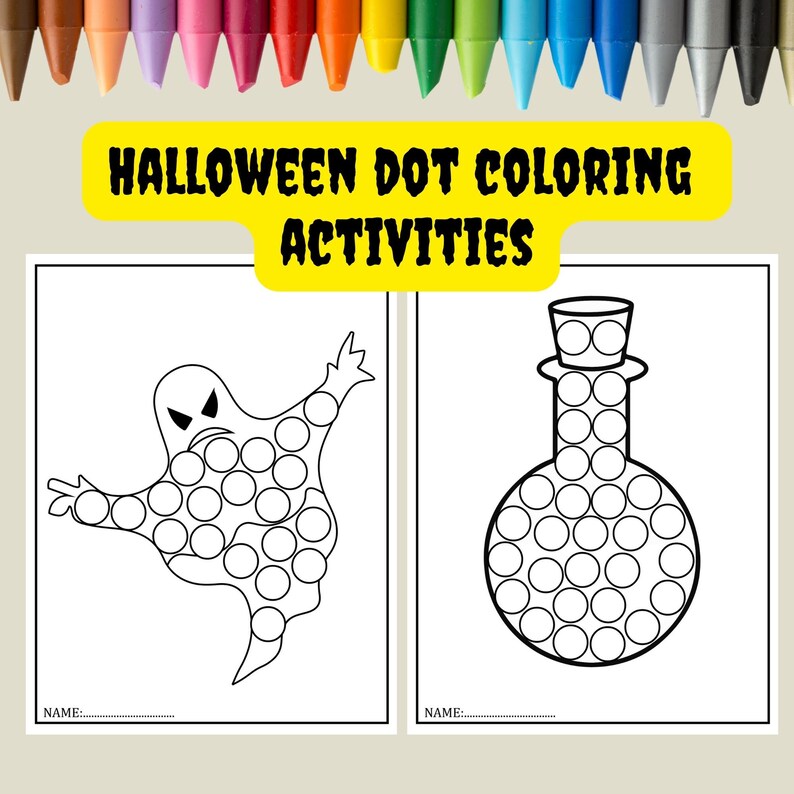 Halloween Activities Dot Marker Dot Sticker Coloring Halloween ...