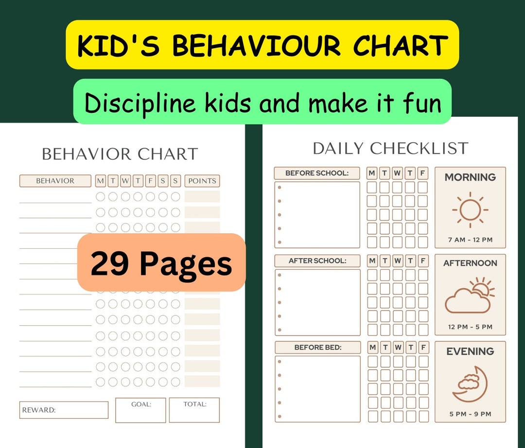 Behavior Bundle for Kids, Acts of Kindness Calendar, Chore Chart for ...